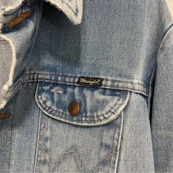 Wrangler | Jackets & Coats | 97s Rare Wangler Distress Denim Jacket Szs ...